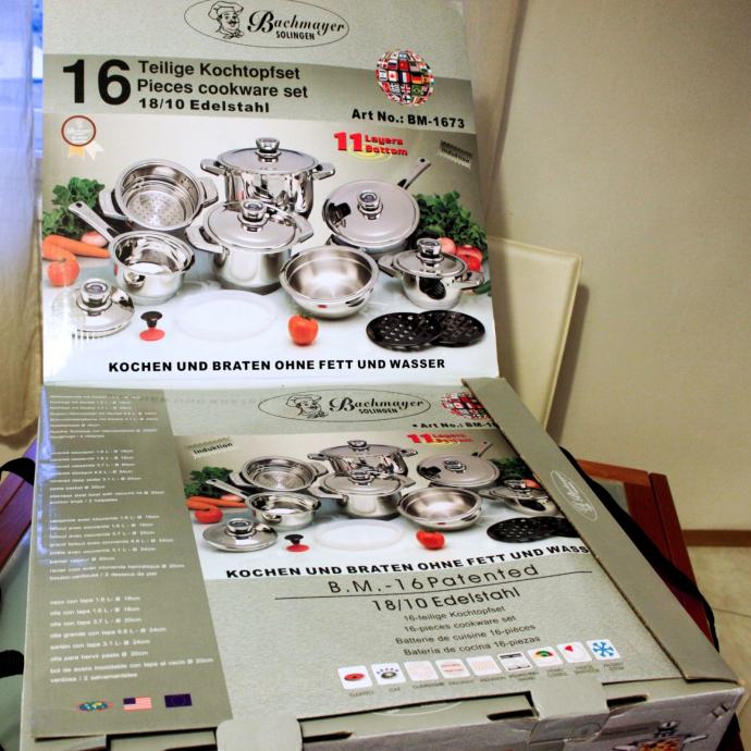 Bachmayer Solingen set posuđa 16 i 17 kom - NOVO POVOLJNO