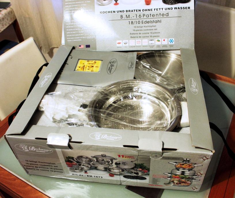 Bachmayer Solingen set posuđa 16 i 17 kom - NOVO POVOLJNO