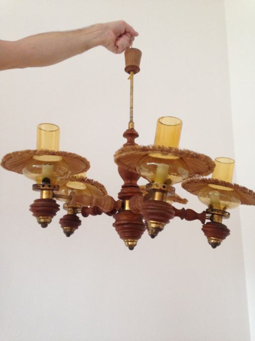 LUSTER drveni, rustikalni