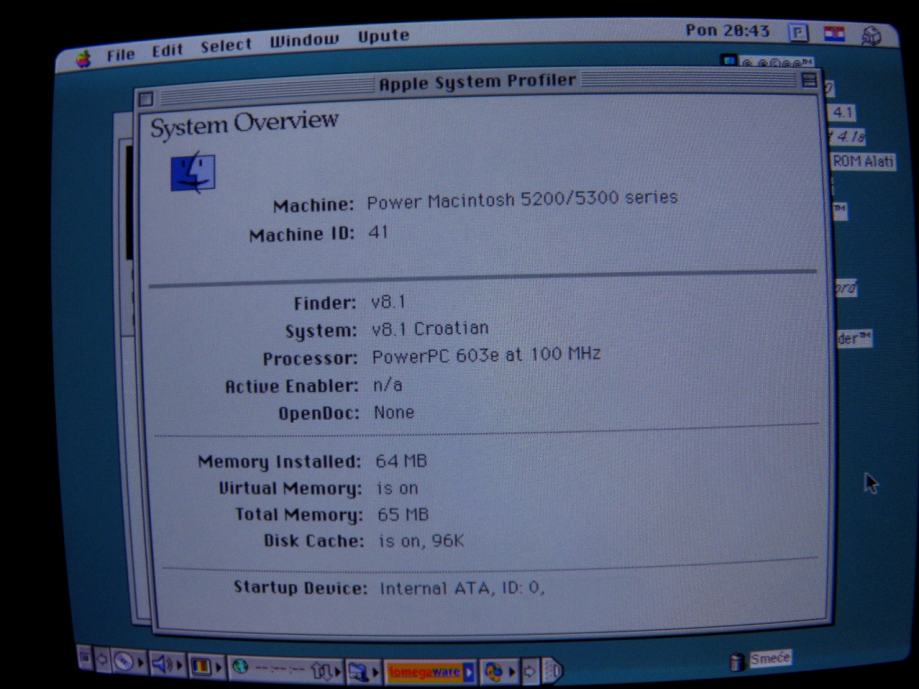 Apple Performa 5260 64/HD/CD/TV max oprema + printer