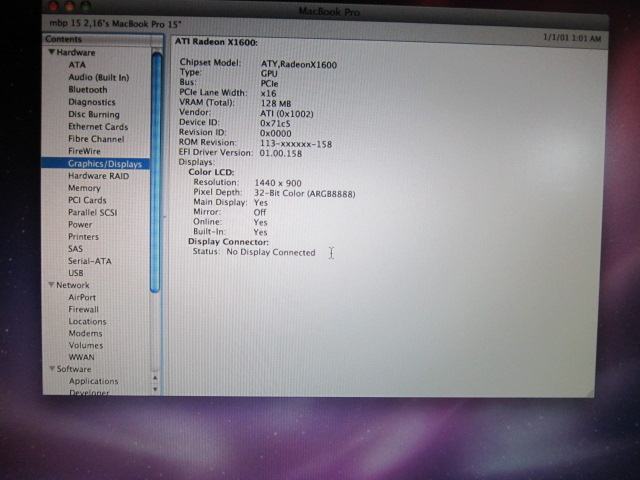 Macbook Pro 15 A1211