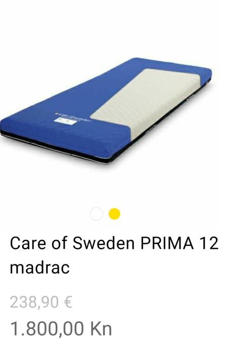 Novi Care of Sweden Prima 12 madrac 90 x 200