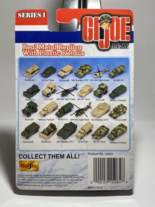 GI Joe Series 1 Military Army Tank Toy 1/64 M1-A1 Diecast 2001...A9