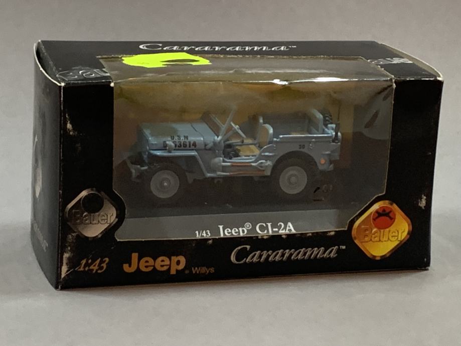 JEEP WILLYS CJ-2A, Cararma 1:43 autic diecast model maketa