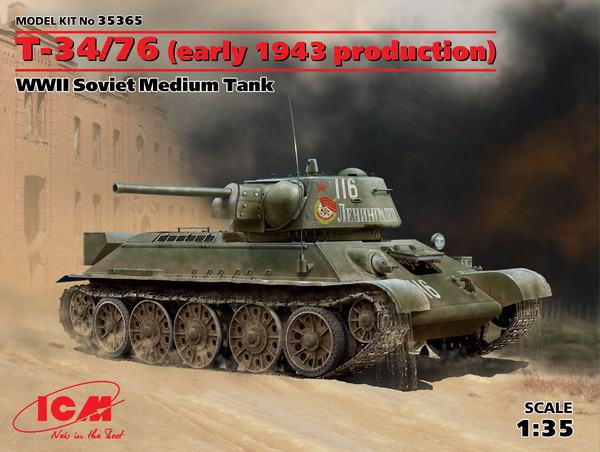 Maketa tenka T-34 Early 1943, 1:35, ICM