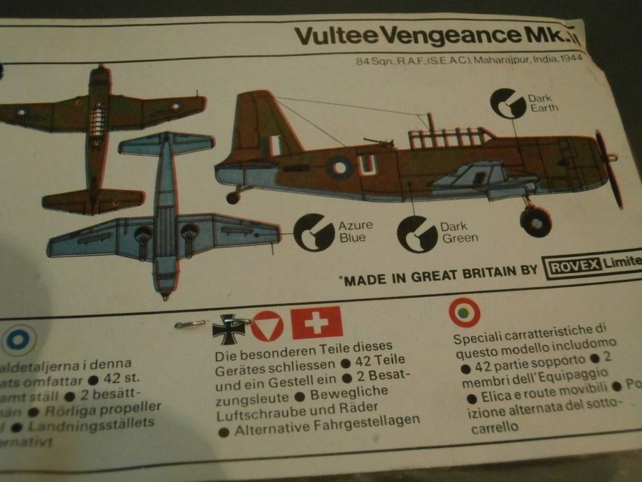 Maketa Vultee Vengeance Mk.II, 1:72, Frog