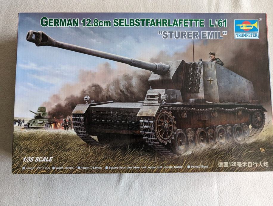 Trumpeter 1/35 12,8cm Selbstfahrlaffette L61 Sturer Emil