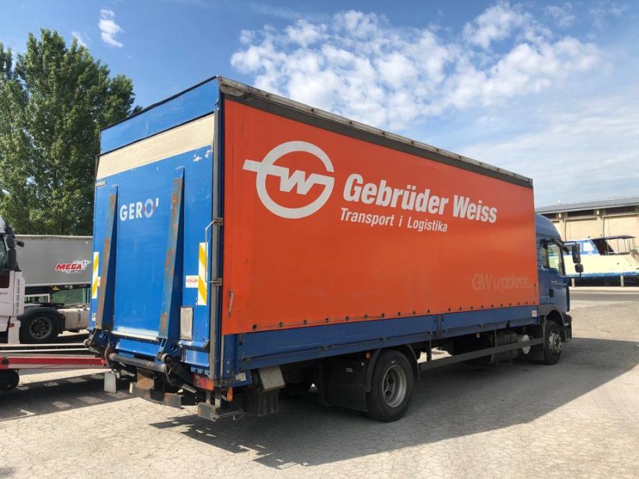 MAN TGM 12.280 4x2 BL, rampa, 7.3m sanduk, REG. DO 12/2022, 2008 god.