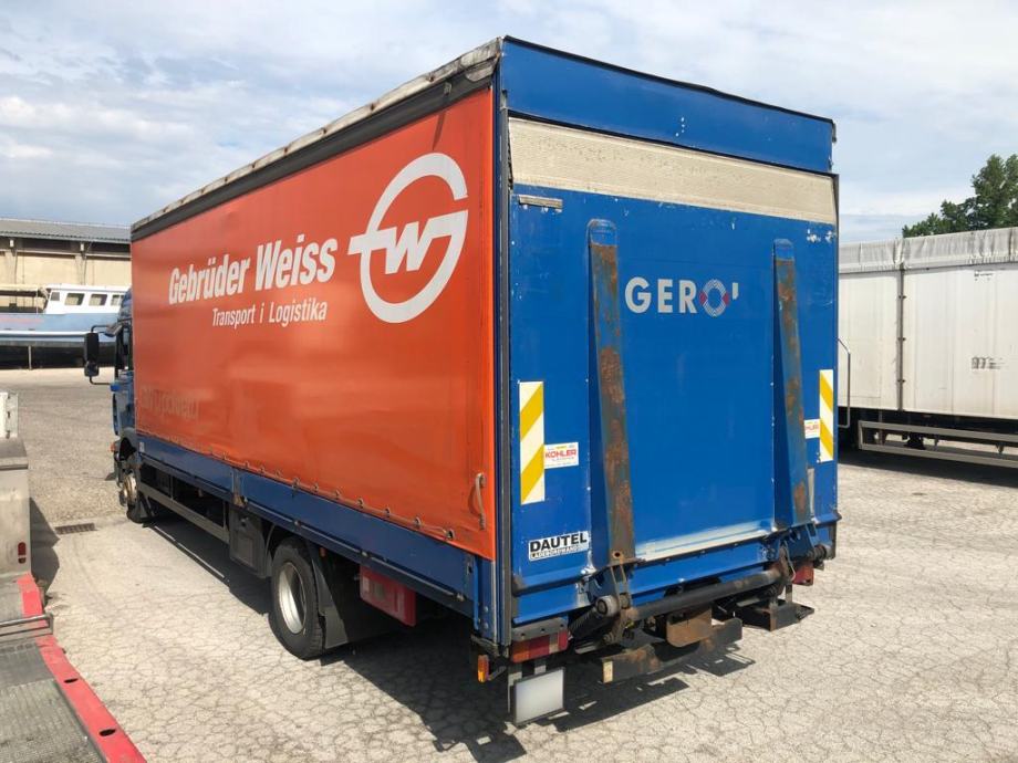 MAN TGM 12.280 4x2 BL, rampa, 7.3m sanduk, REG. DO 12/2022, 2008 god.