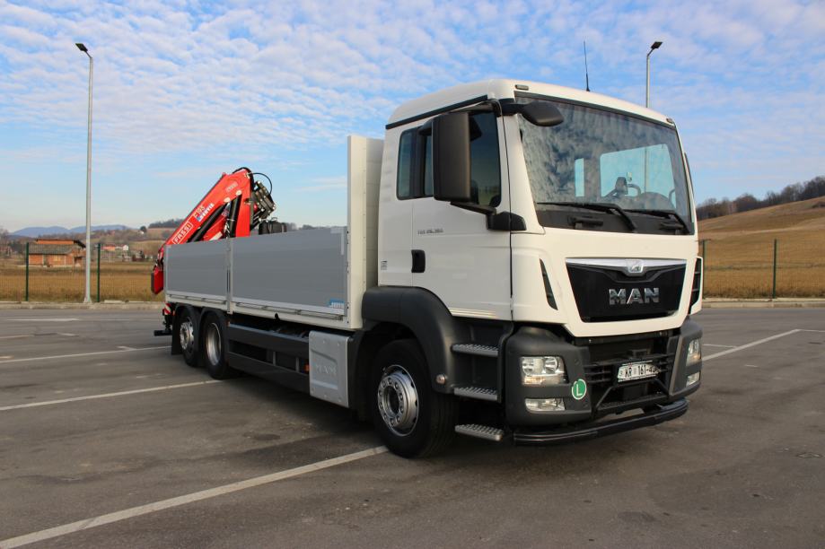 MAN TGS 26.360 / BAUSTOFF / NOVI KRAN FASSI F195 / ISPRAVAN, 2017 god.