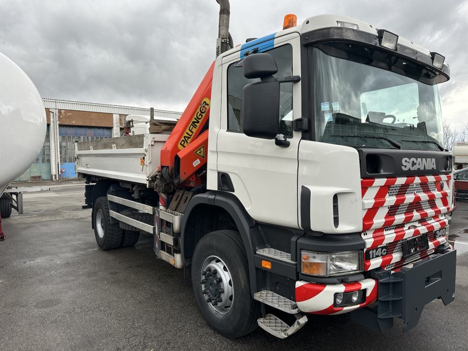 Scania 114c kiper+dizalica+ grajfer 4x4, 2000 god.