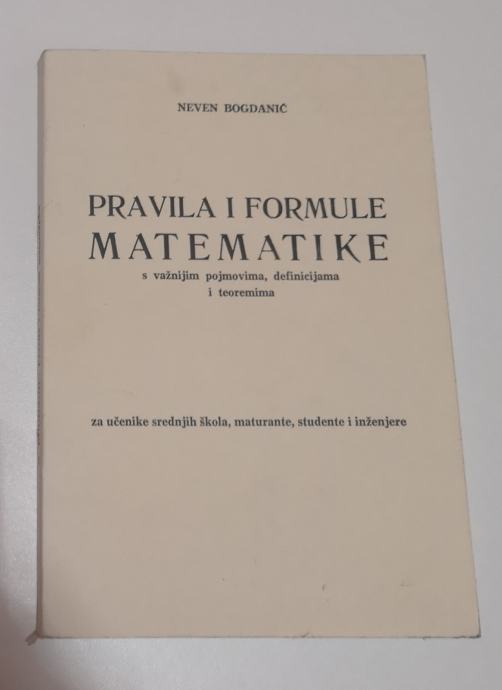 Pravila i formule matematike