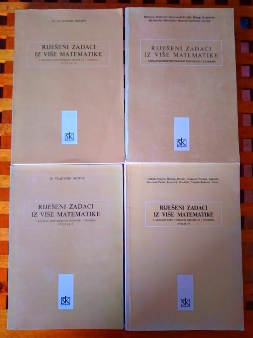 Riješeni zadaci iz više matematike SVEZAK I, II, III, IV.