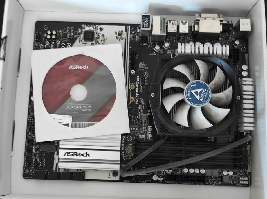 ASRock AB350 Pro4 + AMD Ryzen 7 1800X + Arctic Alpine 64 Plus