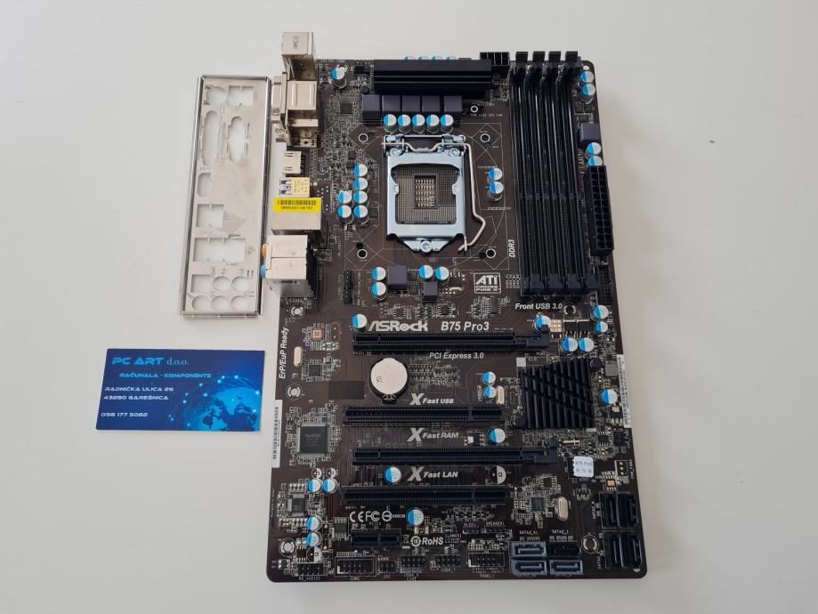 ASRock B75 Pro3 , Intel B75, ATX, Socket 1155 - Račun / R1 / Jamstvo