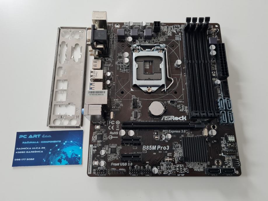 ASRock B85M Pro3, Intel B85, Socket 1150 - Račun / R1 / Jamstvo