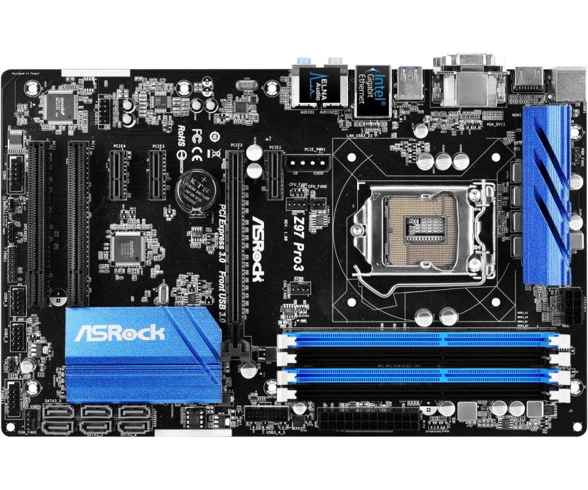 Asrock Z970 Pro 3, Core i5 4590, Cooler Nidec, 2x4GB DDR3 1600