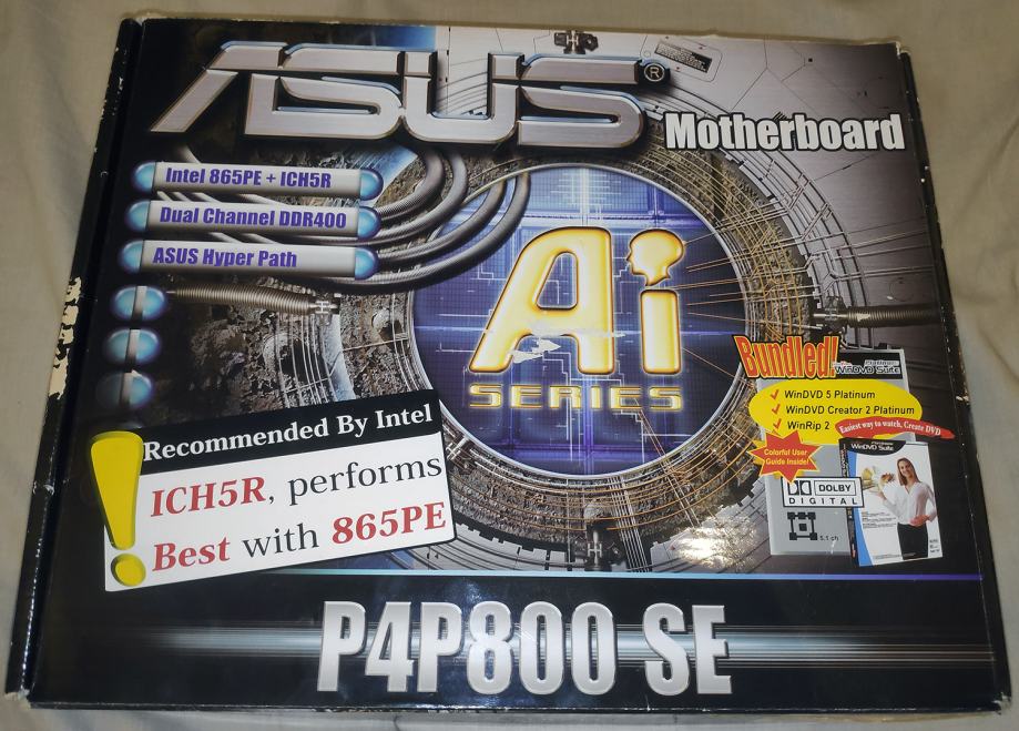 Asus P4P800 SE legendardna Socket 478 u kutiji matična ploča retro