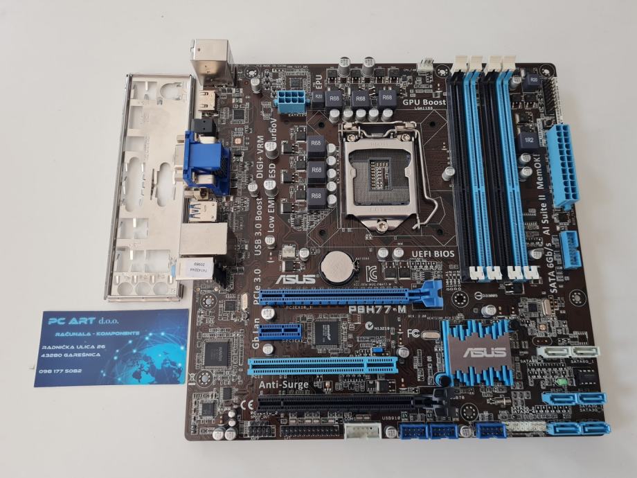 ASUS P8H77-M, Intel H77, ATX, Socket 1155 - Račun / R1 / Jamstvo