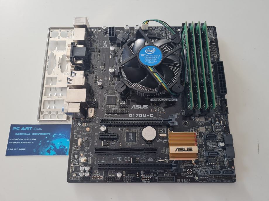 ASUS Q170M-C + Pentium G4400 + 4GB/8GB/16GB/32GB DDR4 - Račun / R1