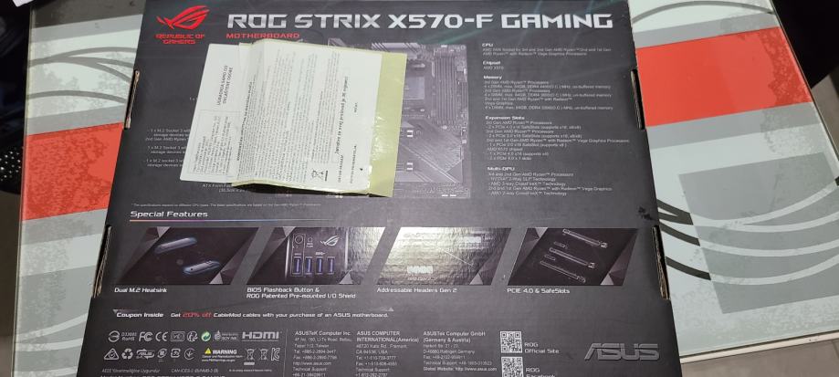 ASUS ROG STRIX X-570F (Novo, Račun, 2 god. garancije)