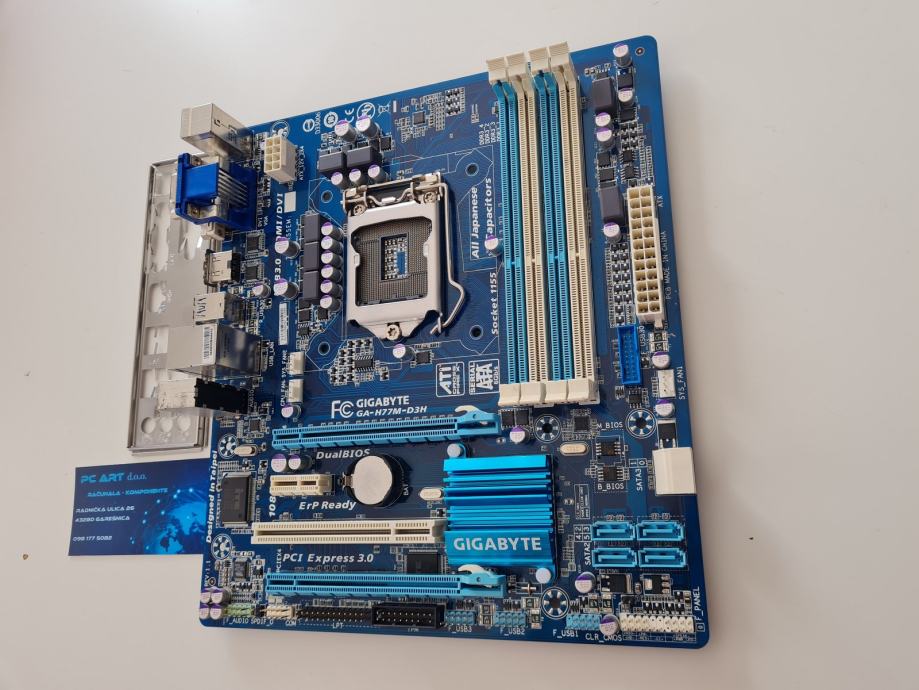 Gigabyte GA-H77M-D3H, Intel H77, Socket 1155 - Račun / R1 / Jamstvo