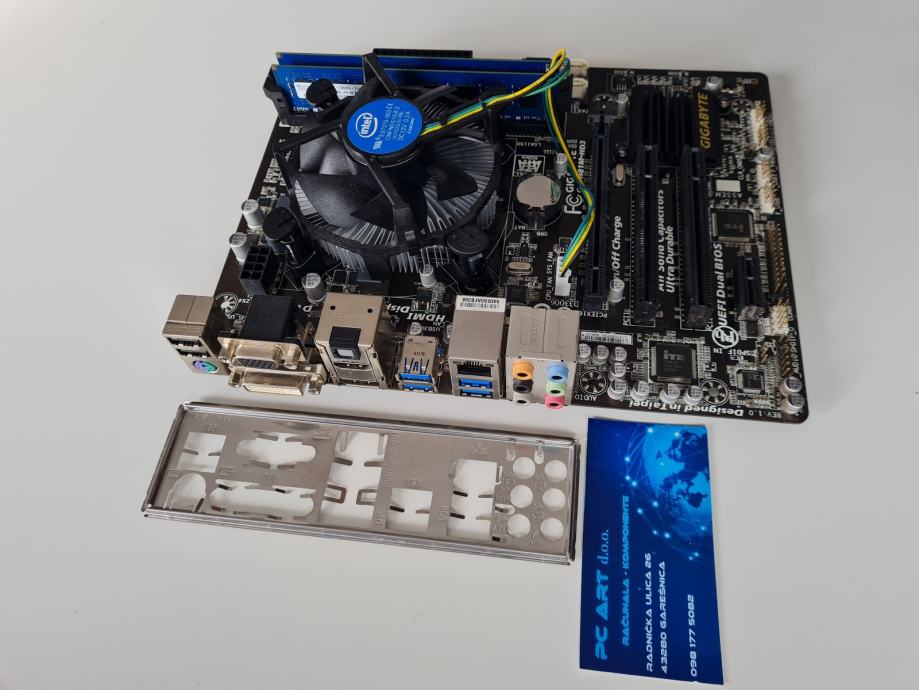 Gigabyte GA-H81M-HD3 + Xeon E3-1220v3 + 4GB/8GB/16GB RAM - Račun/R1