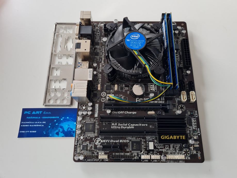 Gigabyte GA-H81M-HD3 + Xeon E3-1220v3 + 4GB/8GB/16GB RAM - Račun/R1