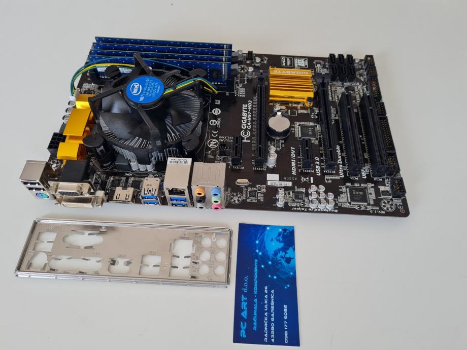 Gigabyte GA-H97-HD3 + i7 4790 + 4GB/8GB/16GB/32GB RAM - Račun / R1