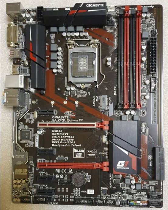GIGABYTE GA-Z170-Gaming K3 Chipset Z170 Socket Intel 1151 matična