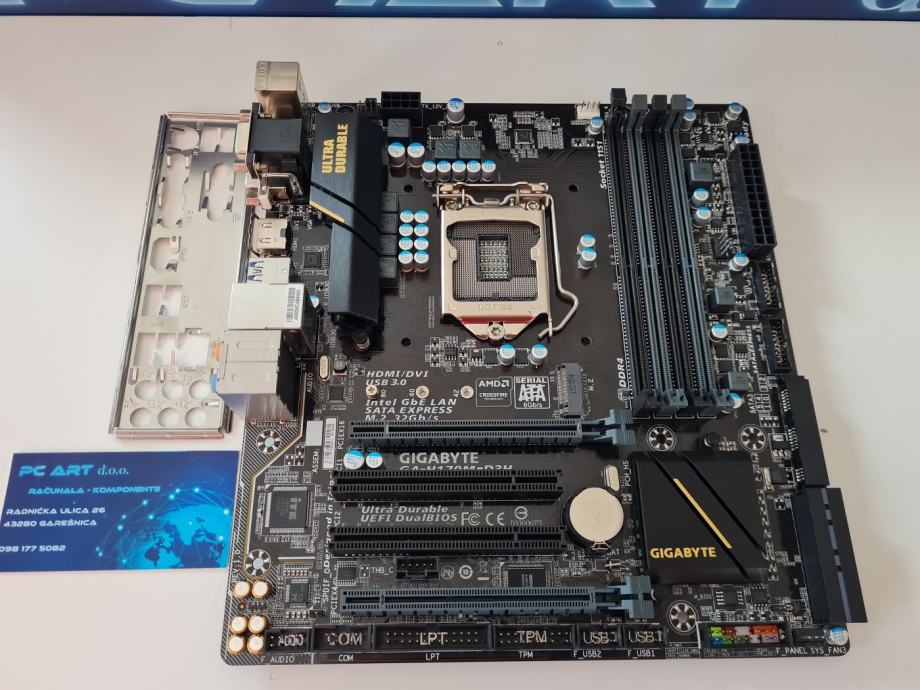 Gigabyte GA-H170M-D3H, Intel H170, Socket 1151 - Račun / R1 / Jamstvo