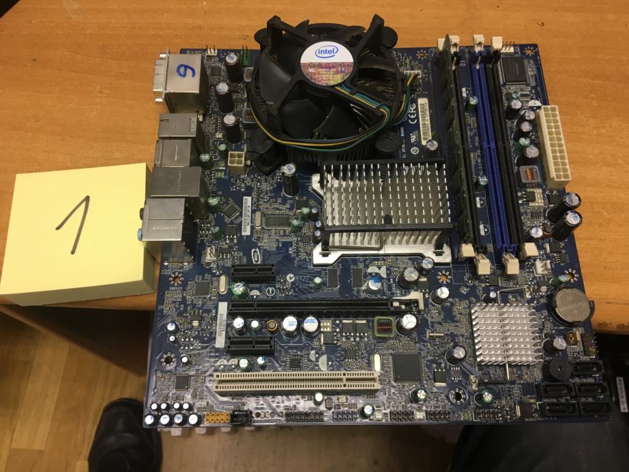 Intel Desktop Board DG45ID + Intel Q9400 + 2 GB Kingmax + cooler + lim