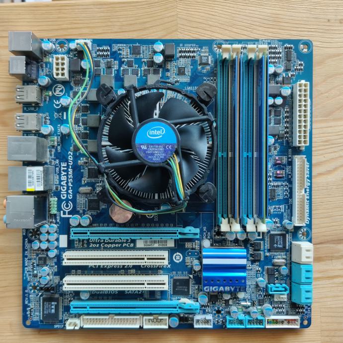 Matična ploča lga 1156 P55 + core i5 750 + 8GB DDR3 ram