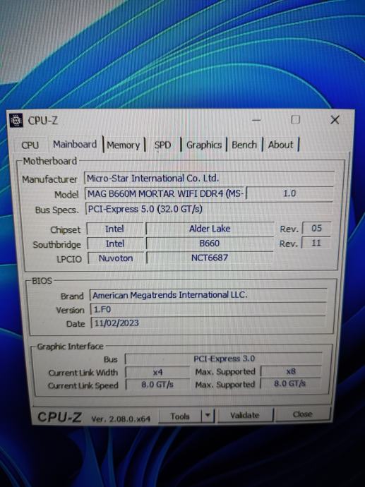 MATIČNA PLOČA LGA 1700 MSI MAG B660M MORTAR WIFI ZA INTEL 12,13,14 GEN