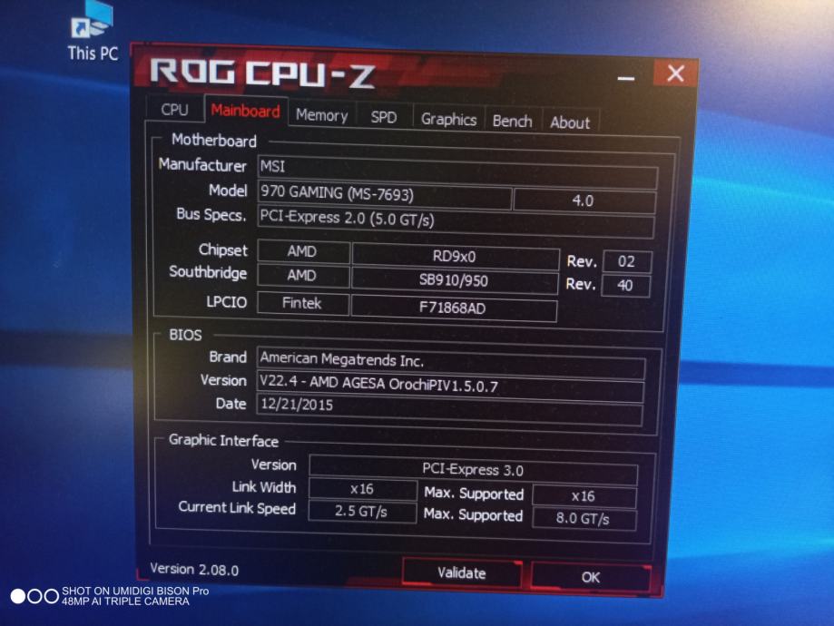 MSI 970 Gaming + cpu+rami!