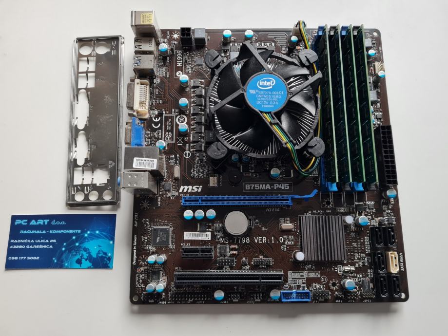 MSI B75MA-P45 + i7 2600K + 4GB/8GB/16GB/32GB RAM - Račun/ R1 / Jamstvo