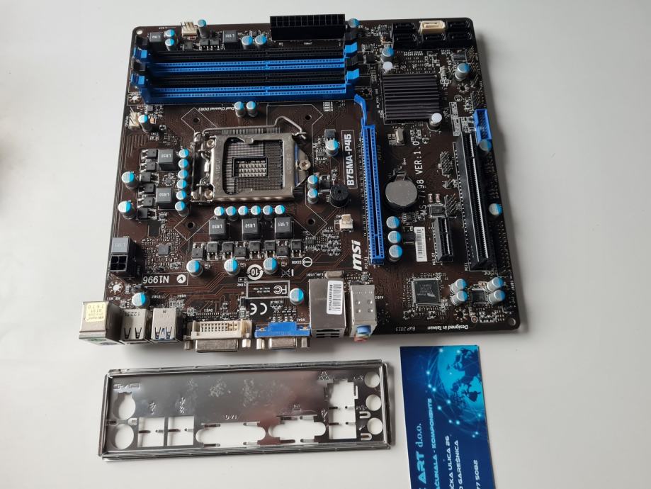 MSI B75MA-P45, Intel B75, Socket 1155 - Račun / R1 / Jamstvo