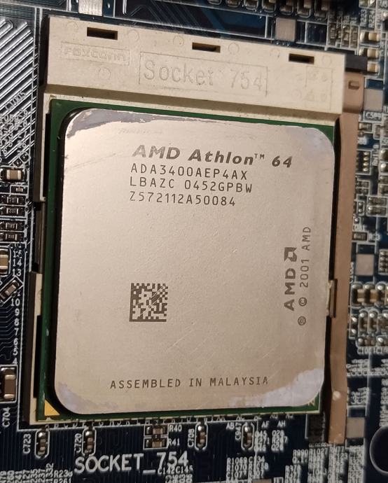 Socket 754 komplet ploča Gigabyte GA-K8NS Pro (neisp.) + Cpu + Zalman