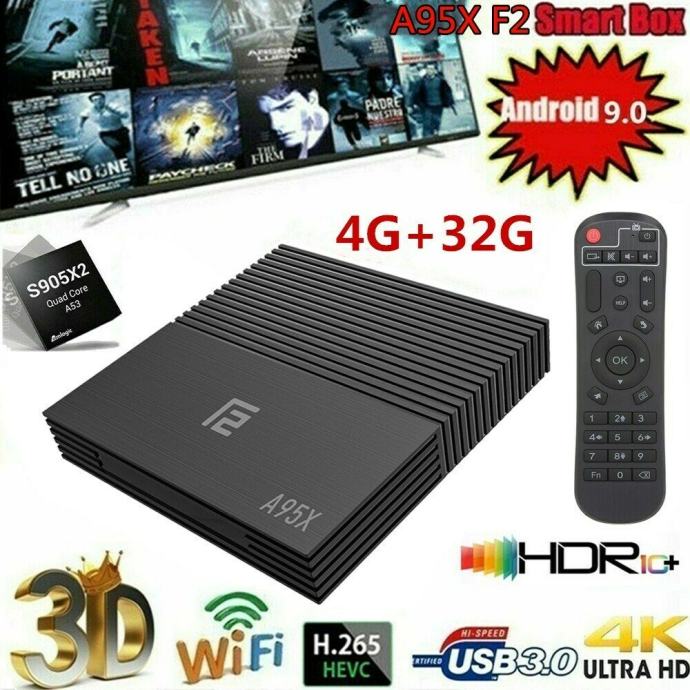 A95X F2 4GB/32GB Android 9.0 TV BOX Amlogic 4K Quad Core S905X2 WiFi M