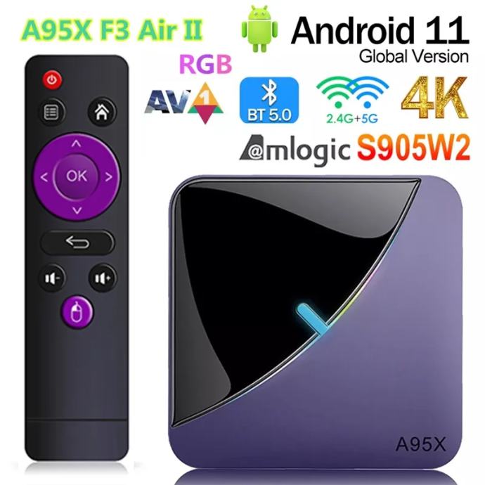 A95X F3 Air II 4GB/64GB 4K TV BOX Android 11 2.4G+5G WIFI