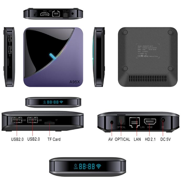 A95X F3 Air II 4GB/64GB 4K TV BOX Android 11 2.4G+5G WIFI
