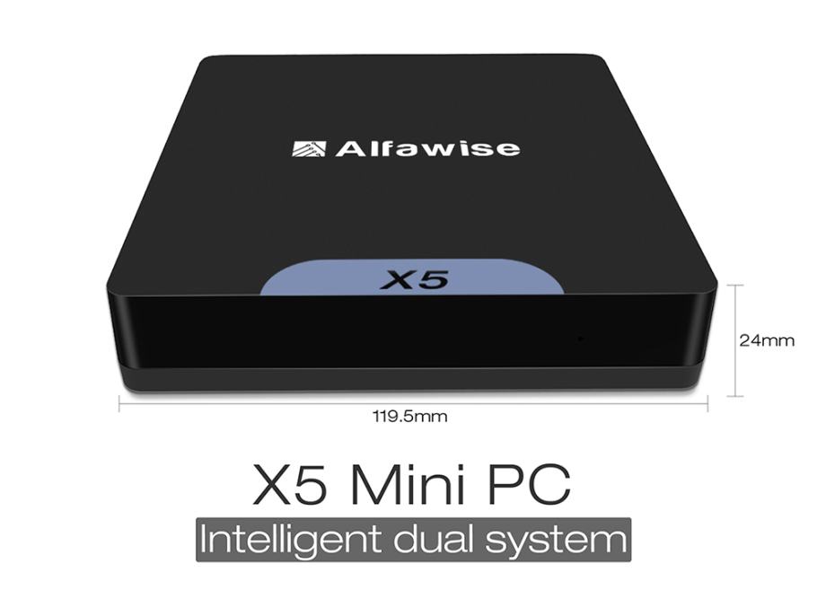 Alfawise X5 Mini PC - Windows 10 + Android 5.1