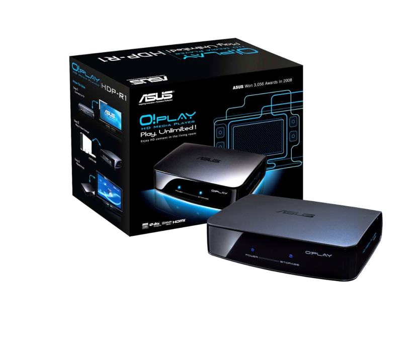 Asus O!Play HDP-R1 Media Player, Full HD 1080p, E-Sata, USB LAN HDMI