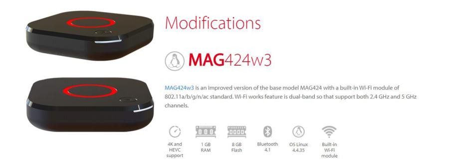 MAG 424 next generation of 4K IPTV receivers