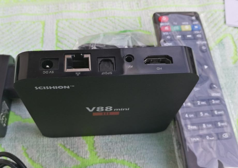 TV BOX SCISHION V88 Mini III,Android 7,WiFi,2GB RAM,IPTV, INSTALIRANO