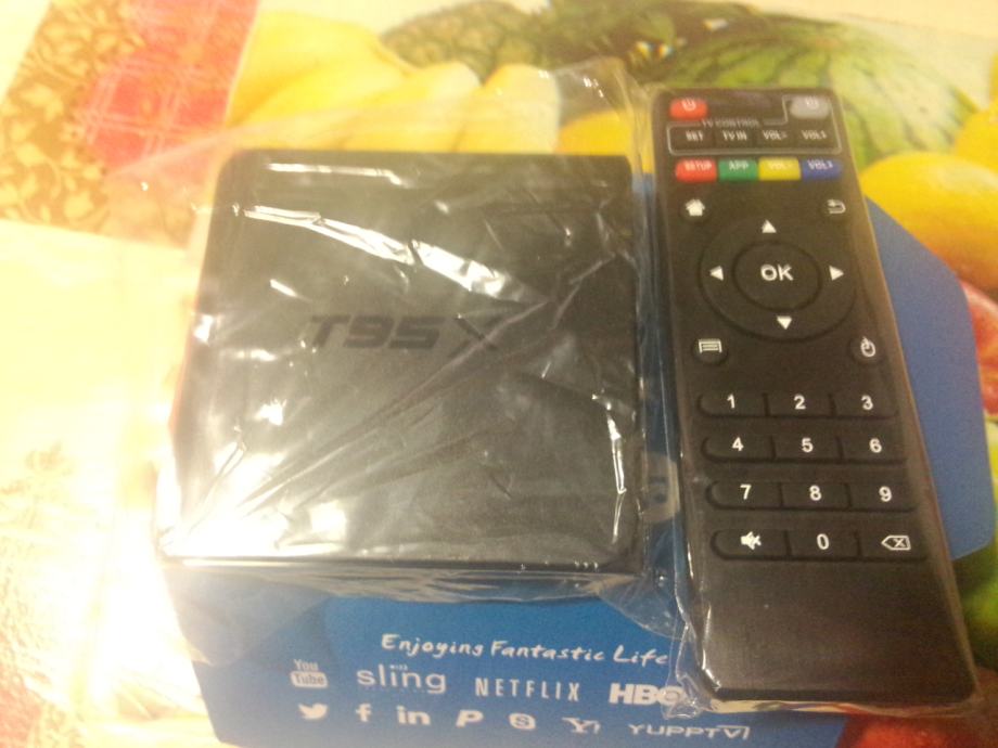 SUNVELL T95X Smart TV Box,Android6.0 64bit,WiFi,4K,IPTV prog,hrv.jezik