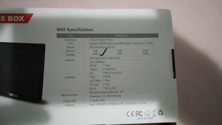 Tv box w95