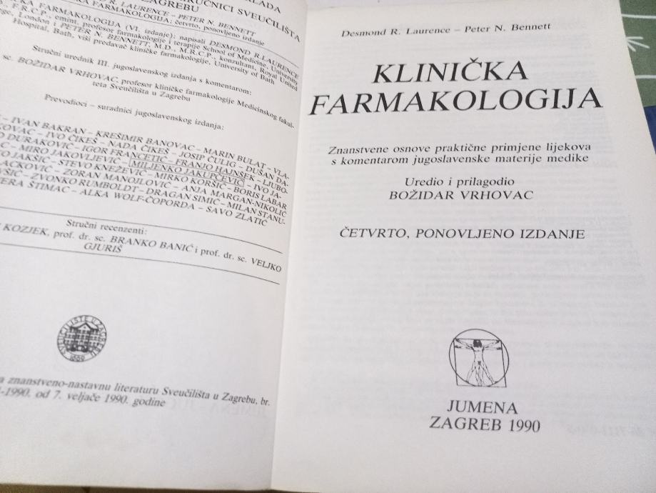 KLINIČKA FARMAKOLOGIJA/FARMAKO TERAPIJSKI PRIRUČNIK