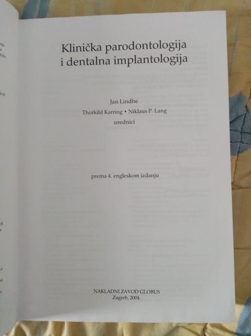 KLINIČKA PARODONTOLOGIJA I DENTALNA IMPLANTOLOGIJA (4. izd.)Jan Lindhe