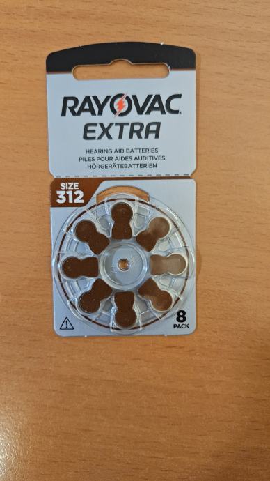 8 x Rayovac Extra 312 baterije za slušni aparat, najpovoljnije